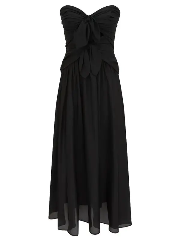 Zimmermann Aster Silk Midi Dress - Black