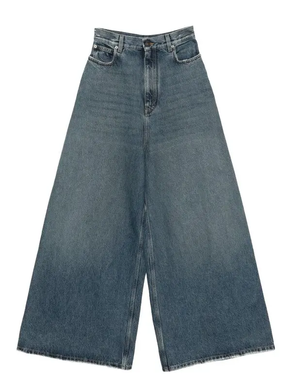 Balenciaga Flared Wide-leg Denim Jeans - Blue