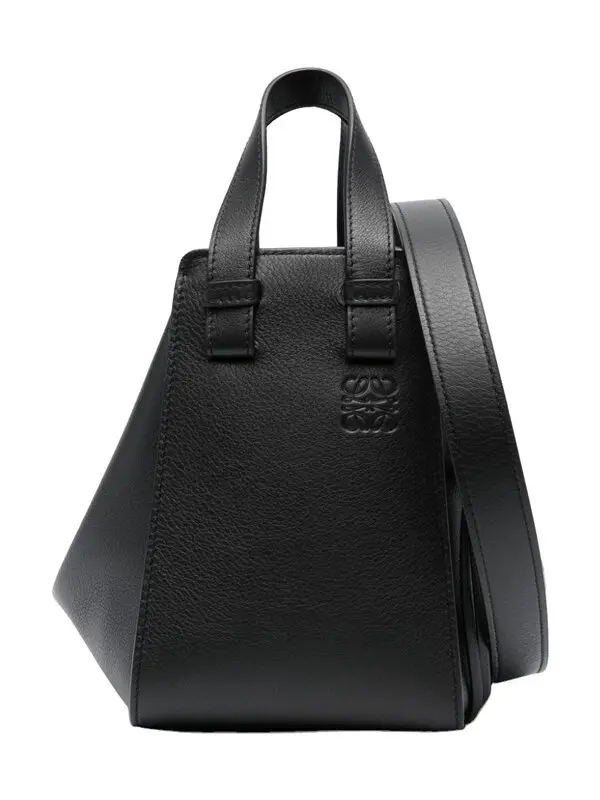 Loewe Hammock Compact Leather Handbag - Black