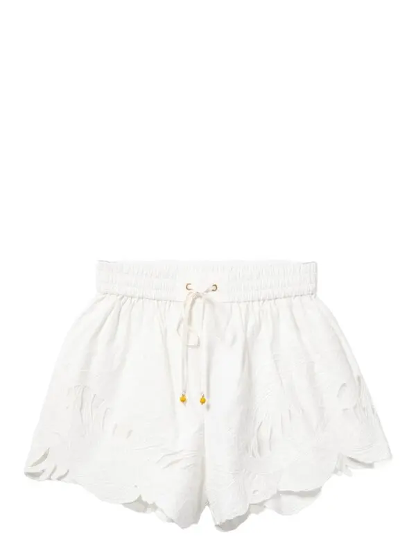 Zimmermann Mahon Cotton Shorts - White