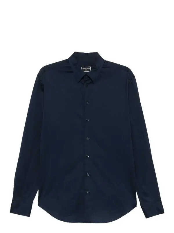 Giorgio Armani Slim Fit Cotton Shirt - Blue
