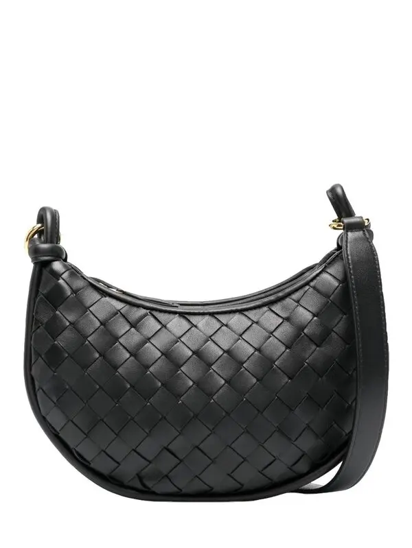 Bottega Veneta Gemelli Leather Shoulder Bag - Black