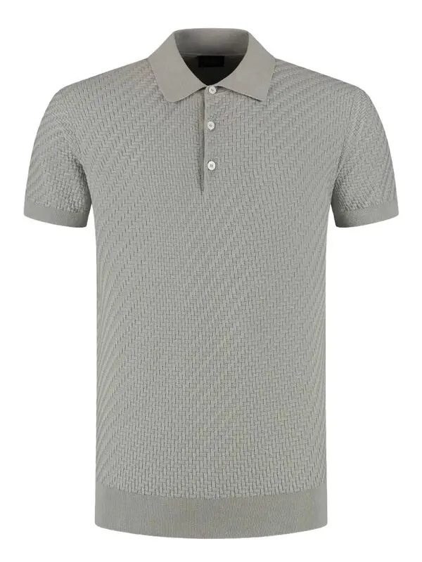 Brioni Cotton And Cashmere Polo Shirt - Beige