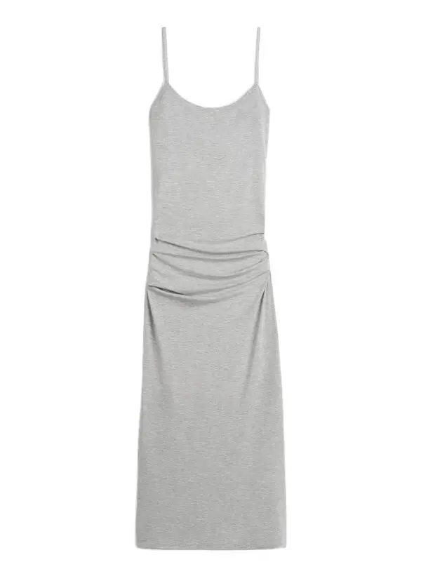 TOTEME Ruched Slip Dress - Grey