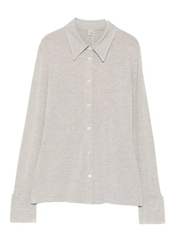 TOTEME Fitted Jersey Shirt - Grey