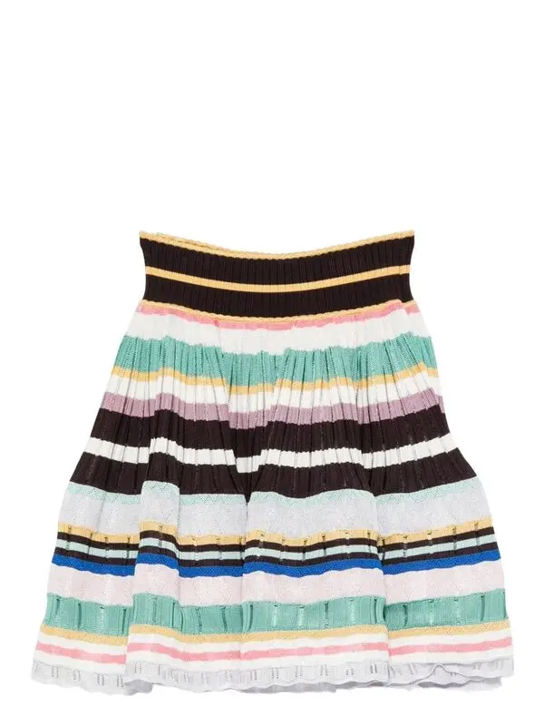 Alaïa Striped Mini Skirt - Multi