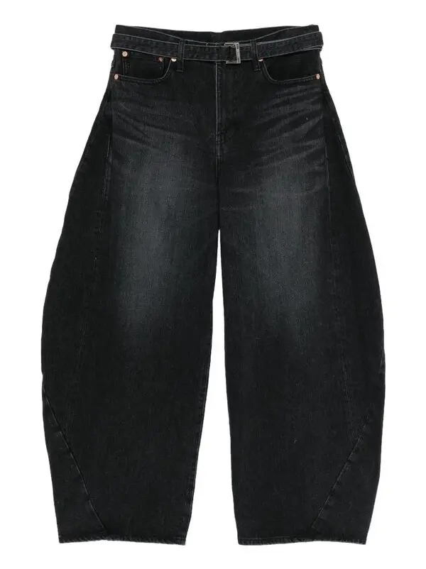 Sacai Wide-leg Carpenter Jeans - Black