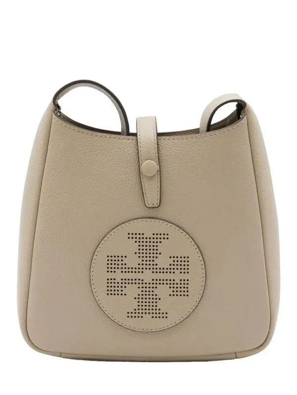 Tory Burch Miller Leather Hobo Bag - Grey