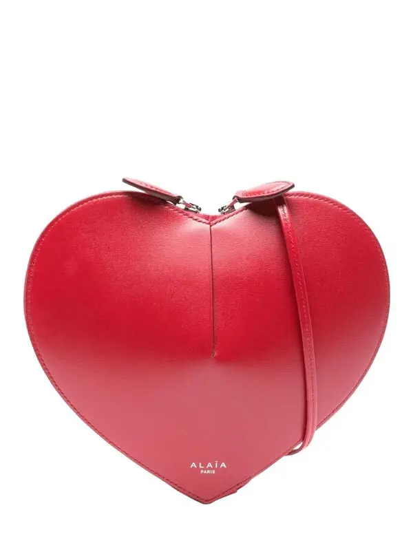 Alaïa Le Coeur Heart Shaped Leather Crossbody Bag - Red