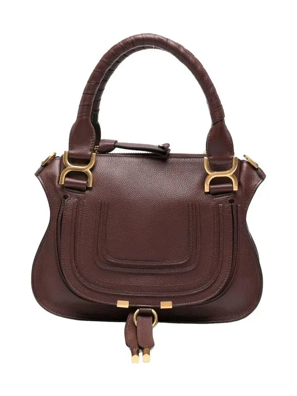 Chloé Marcie Small Leather Handbag - Brown