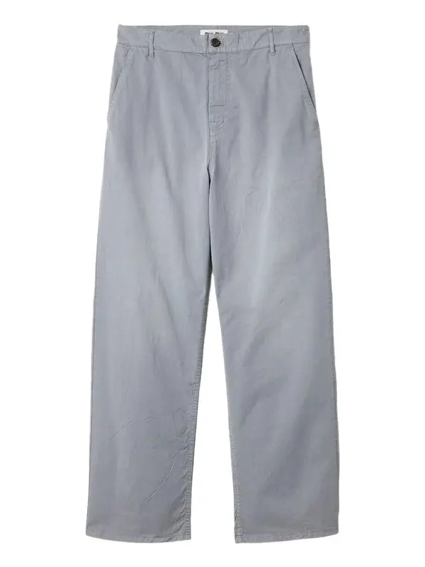Miu Miu Cotton Trousers - Grey