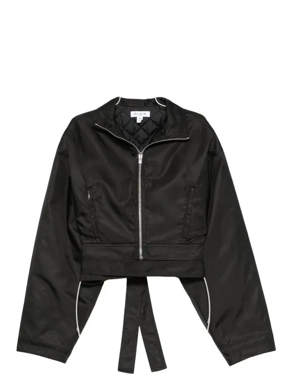 Alaïa Nylon Bomber Jacket - Black