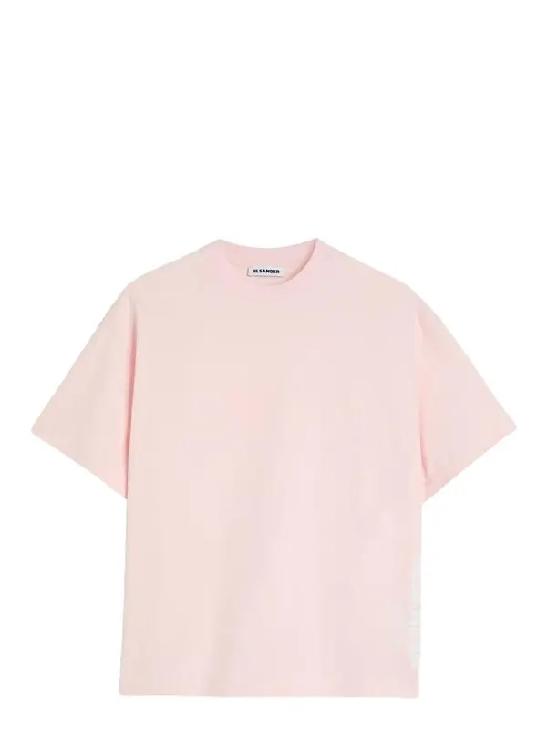 JIL SANDER Cotton T-shirt With Logo Print - Pink