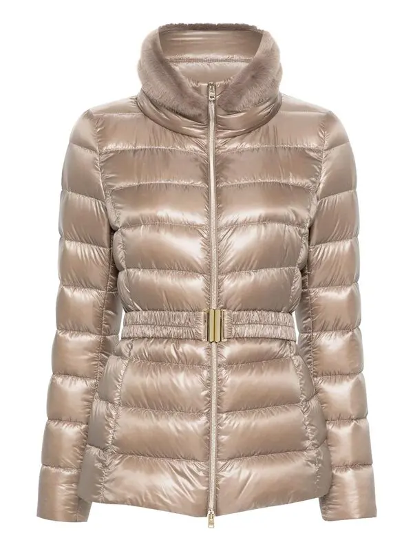 Herno Claudia Belted Down Jacket - Grey