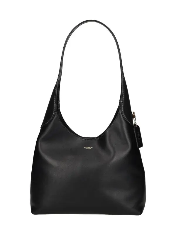 COACH Brooklyn 28 Leather Hobo Bag - Black