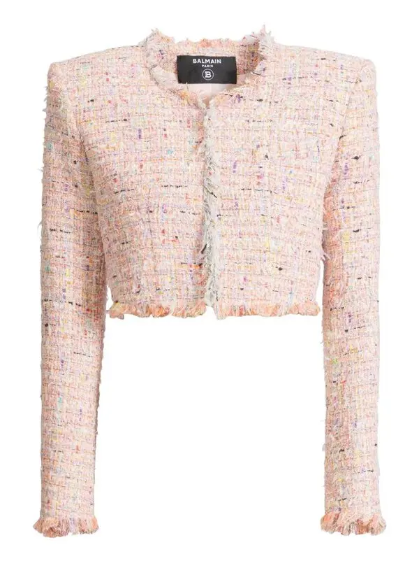 Balmain Cropped Tweed Jacket - Multi