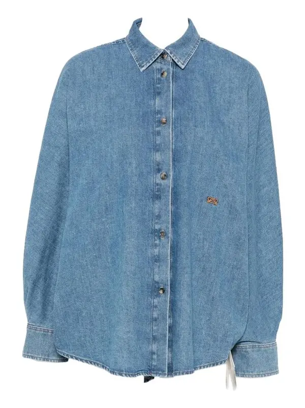 Loewe Anagram Denim Shirt - Sky Blue