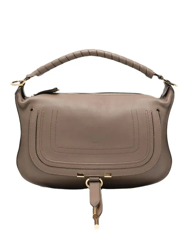 Chloé Marcie Small Leather Shoulder Bag - Grey