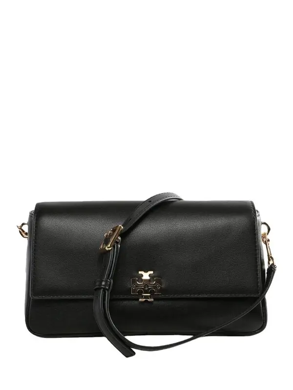 Tory Burch Charlie Leather Shoulder Bag - Black