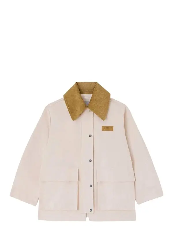 GANNI Short Jacket With Corduroy Collar - Pink