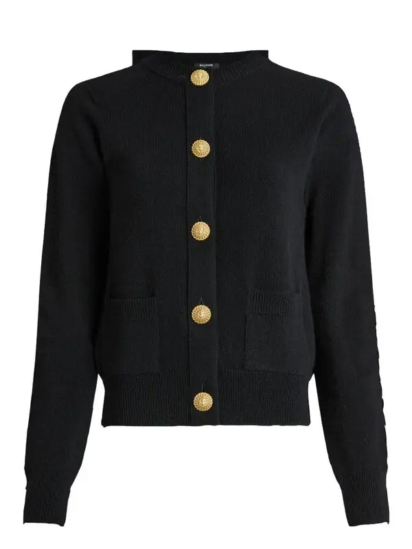 Balmain Cashmere Cardigan - Black