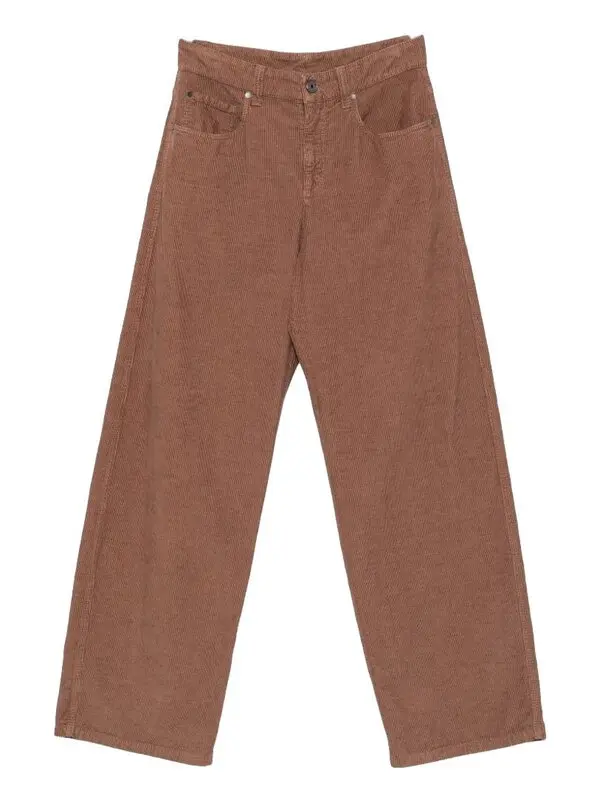 Brunello Cucinelli Brown Corduroy Trousers - Beige