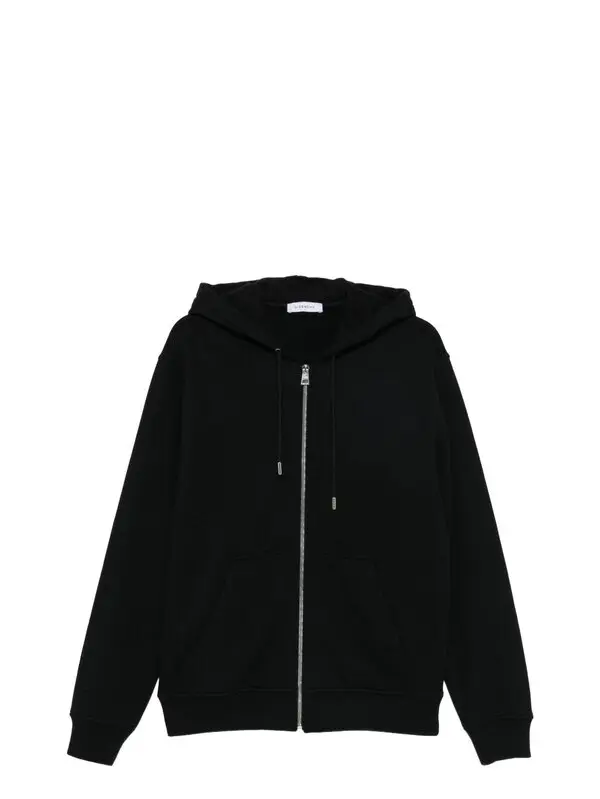 Givenchy Logo Cotton Hoodie - Black