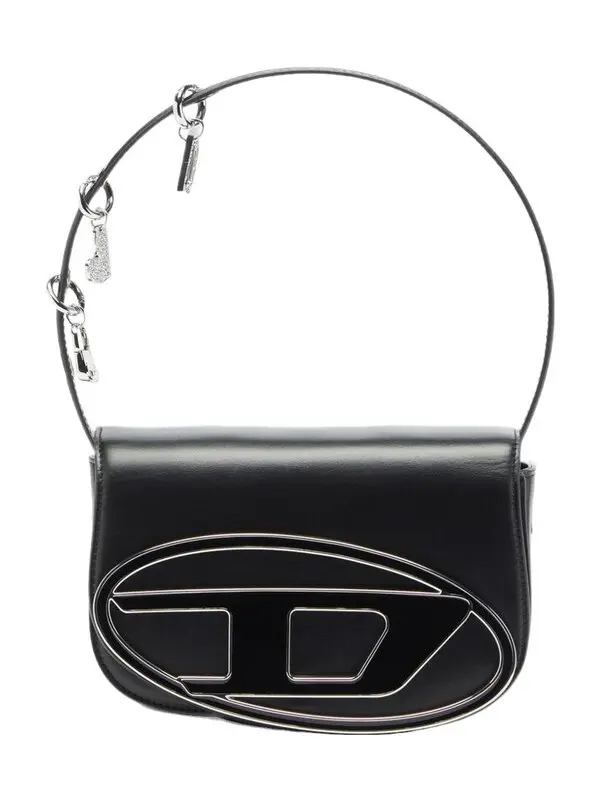 DIESEL® 1dr Leather Shoulder Bag - Black