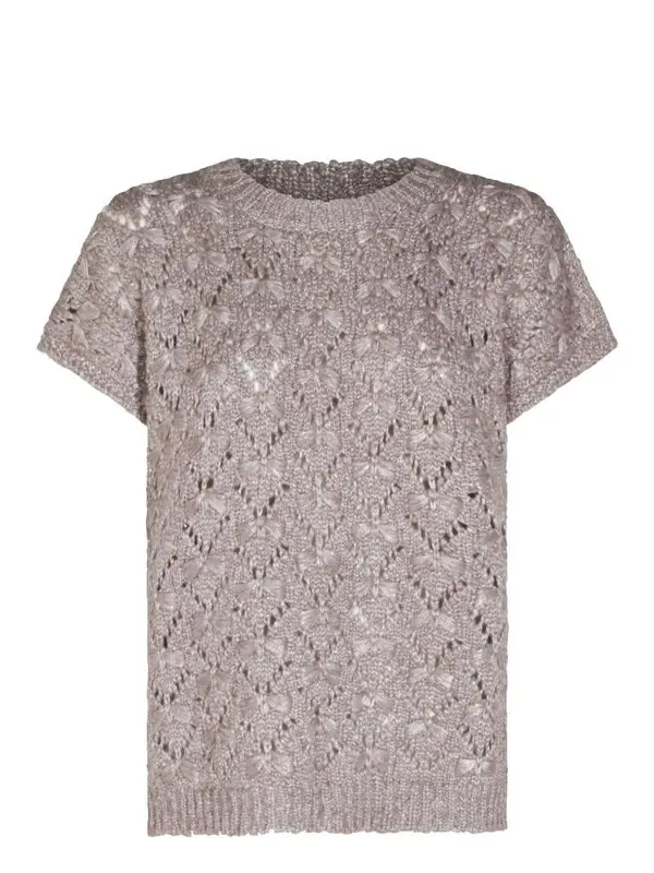 Fabiana Filippi Textured Knit Top - Grey