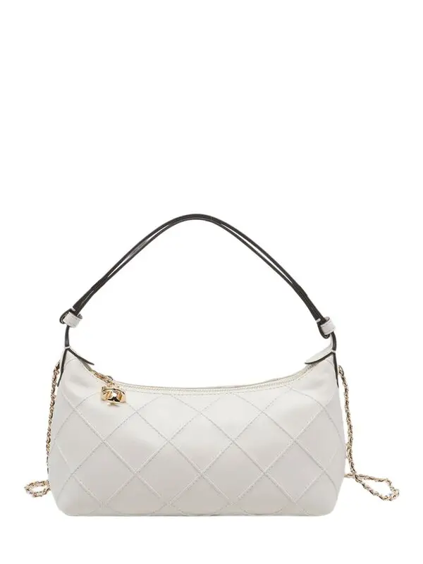 Tory Burch Fleming Leather Pouch - White