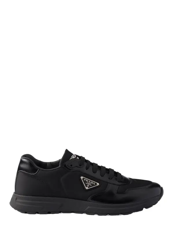 Prada Prax 01 Re-nylon And Leather Sneakers - Black