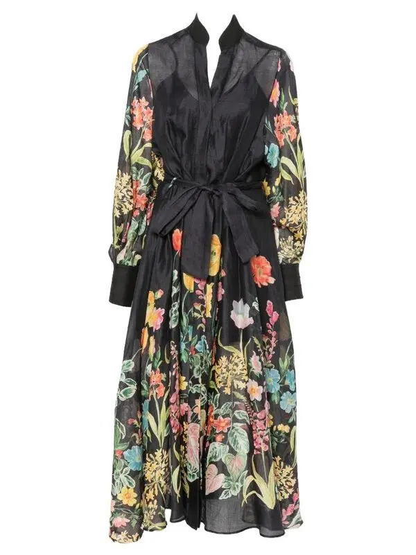 LAVI Printed Long Dress - Black
