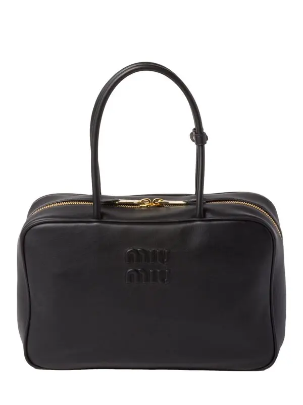 Miu Miu Beau Large Leather Handbag - Black