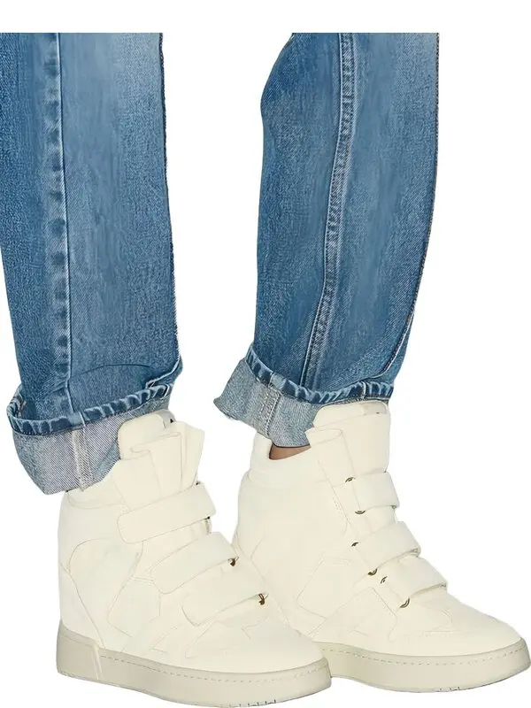 Isabel Marant Étoile Im3 High-top Sneakers With Strap Fastening - Beige