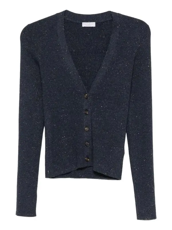 Brunello Cucinelli V-neck Cardigan - Blue