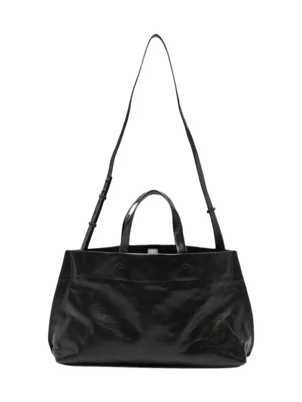 LIHANN GEORGE Elli Leather Tote Bag - Black
