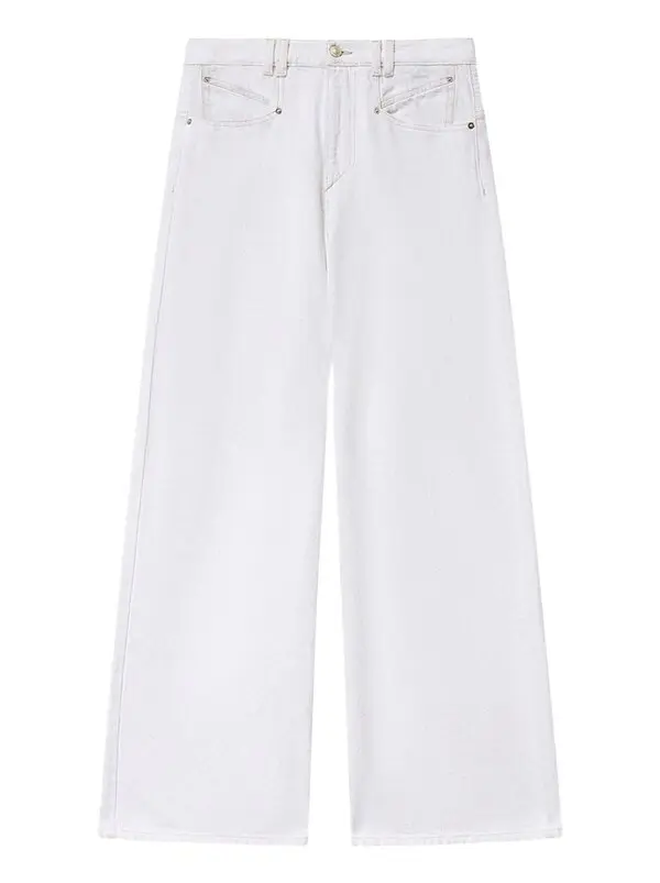 Isabel Marant Étoile Lemony Wide Leg Jeans - White