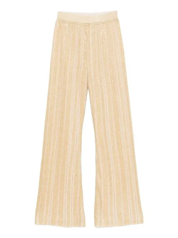 Missoni Flared Trousers With Elasticated Waistband - White