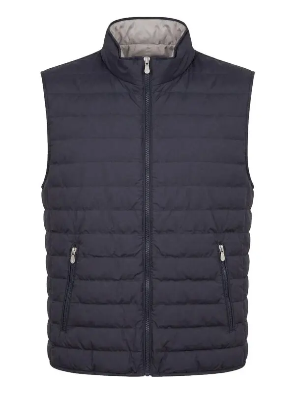 Brunello Cucinelli Padded Zip-up Gilet - Blue