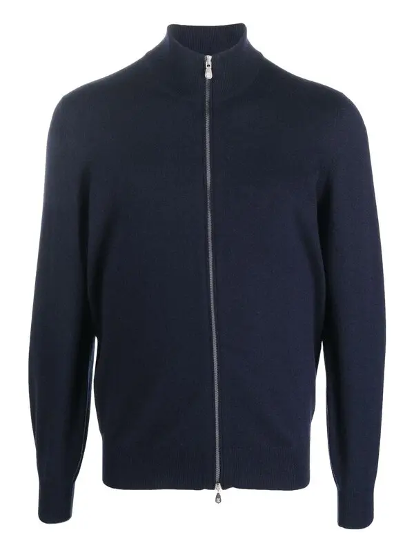 Brunello Cucinelli Cashmere Zipped Cardigan - Blue