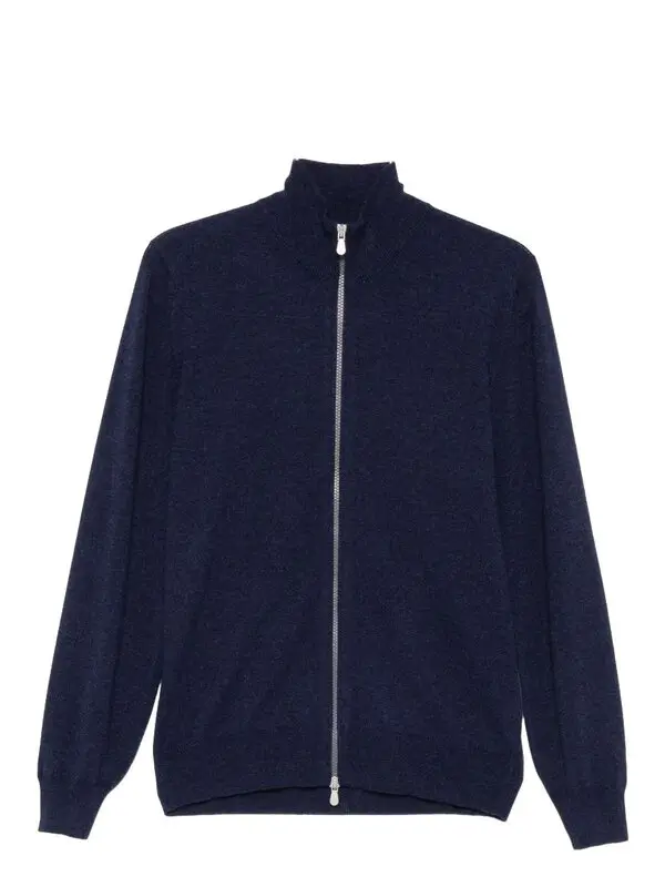 Brunello Cucinelli Cashmere Zipped Cardigan - Blue