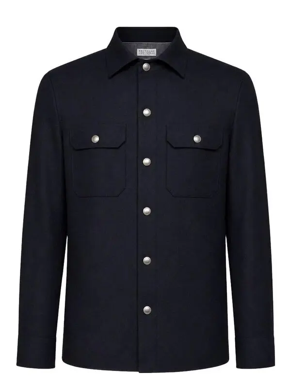 Brunello Cucinelli Wool Shirt - Blue