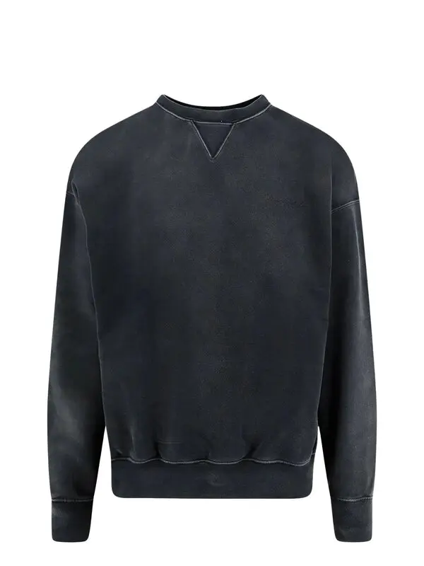 MAISON MARGIELA Cotton Crewneck Sweatshirt - Black
