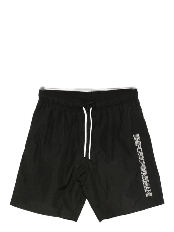 Emporio Armani Logo Swim Shorts - Black