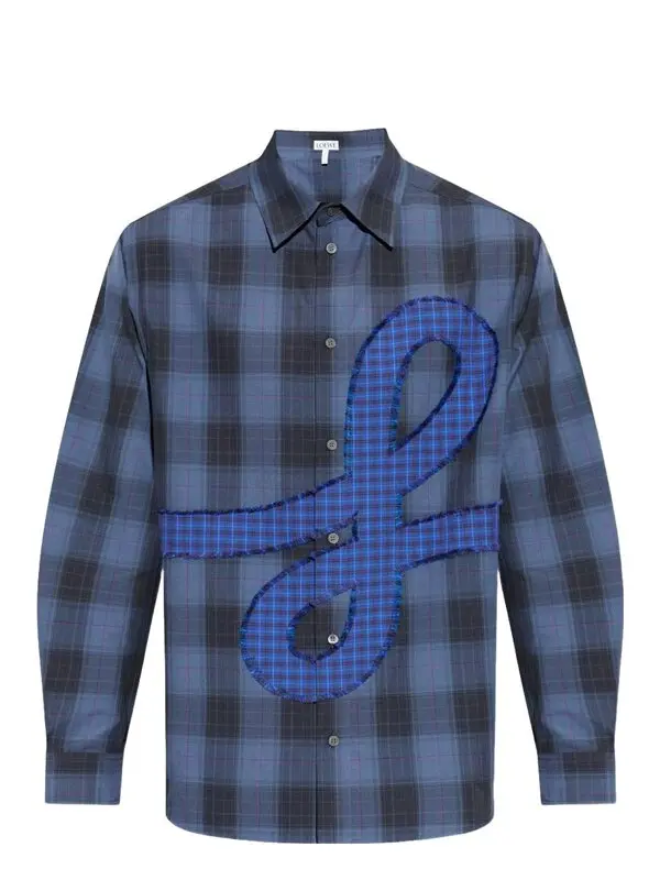 Loewe Checked Cotton Shirt - Blue