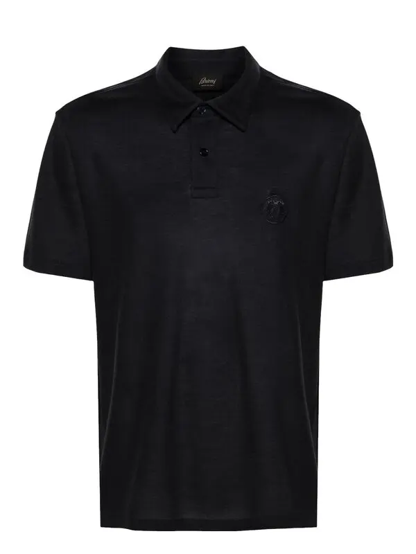 Brioni Wool Polo Shirt - Blue