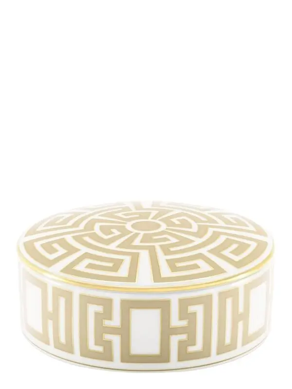 GINORI 1735 Labirinto Round Box With Cover - Beige