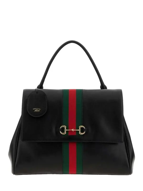 Gucci Leather Paparazzo Large Handbag - Black
