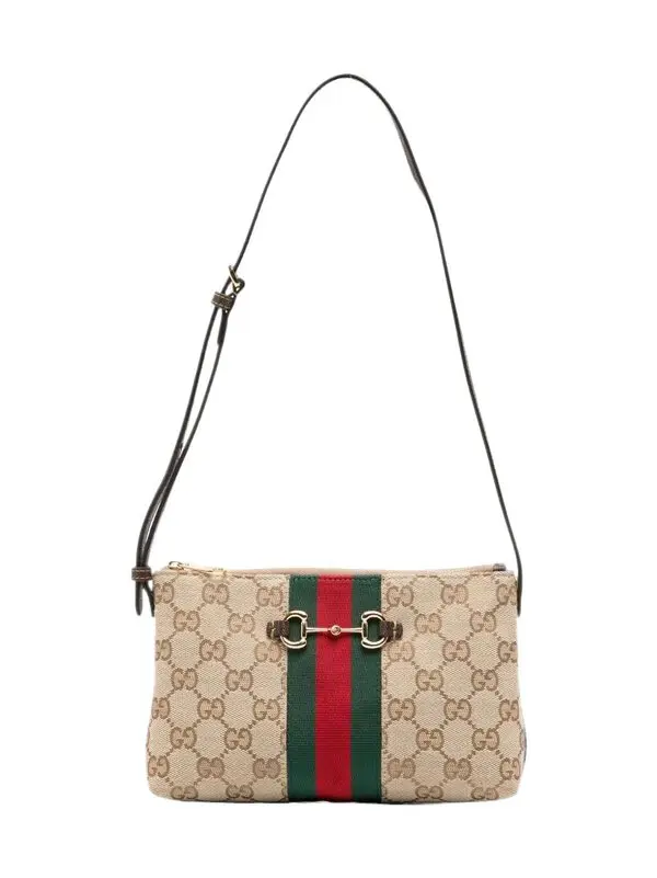 Gucci Horsebit Shoulder Bag - Beige