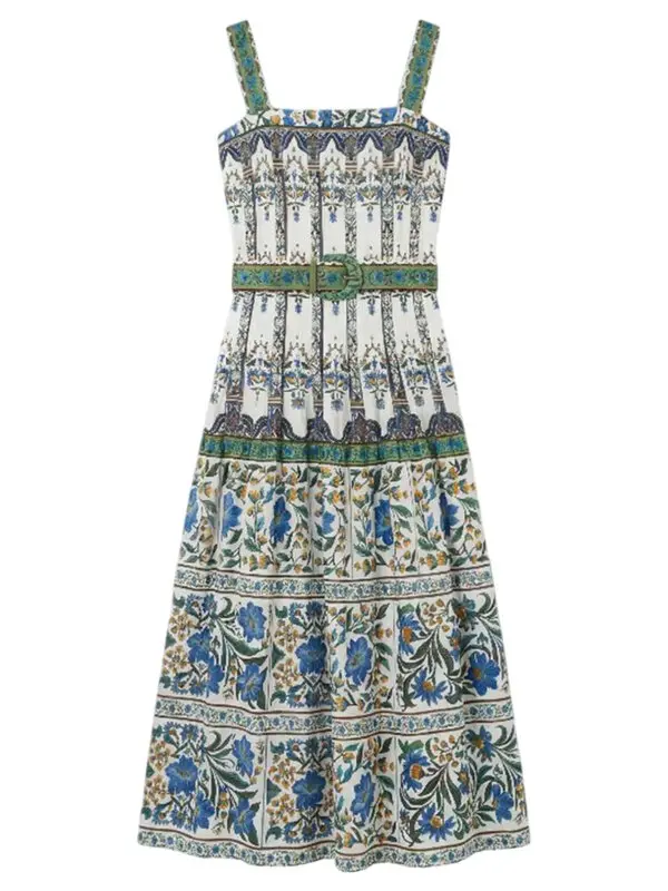 Farm Rio Manoela Belted Midi Dress - Multi